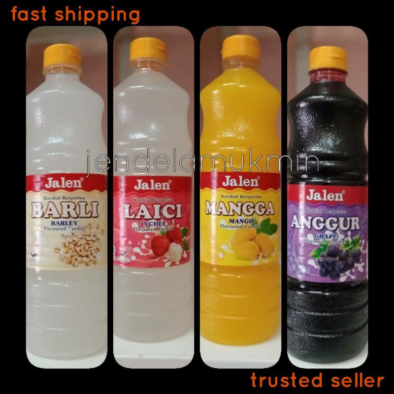 Kordial berperisa JALEN -Barli-Anggur-Mangga-Laici | Shopee Malaysia