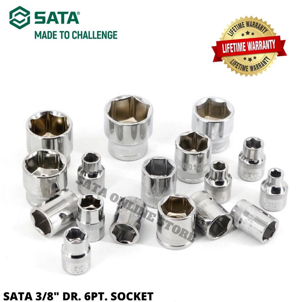 SATA 3/8'' DR. 6PT SOCKET / 3/8'' JUNIOR SOCKET / BOX SOCKET 6PT / 6PT ...