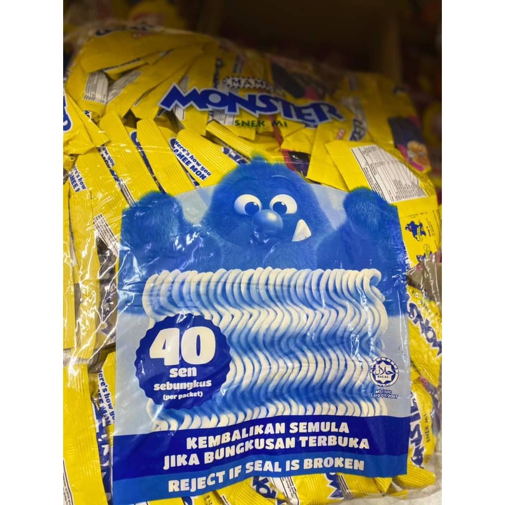 Mamee Monster Snek Mi 25g*30- Chicken/ BBQ/ Spicy | Shopee Malaysia
