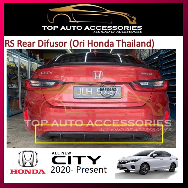 Honda City 2020-2021 Gn2 Original Honda Rear Diffuser (Carbon Look) PP ...