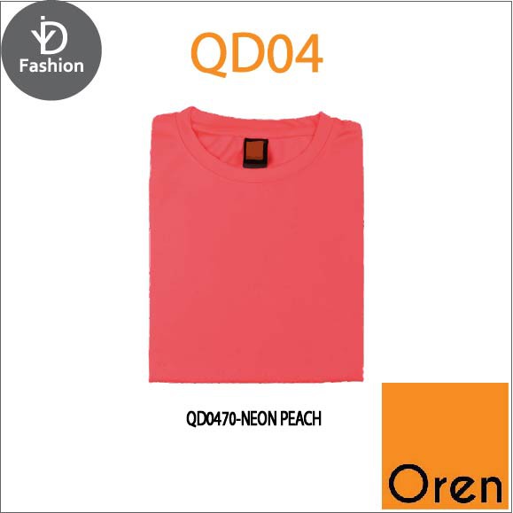 OREN SPORT Unisex Round Neck Microfiber Quick Dry Jersey - Neon Peach ...
