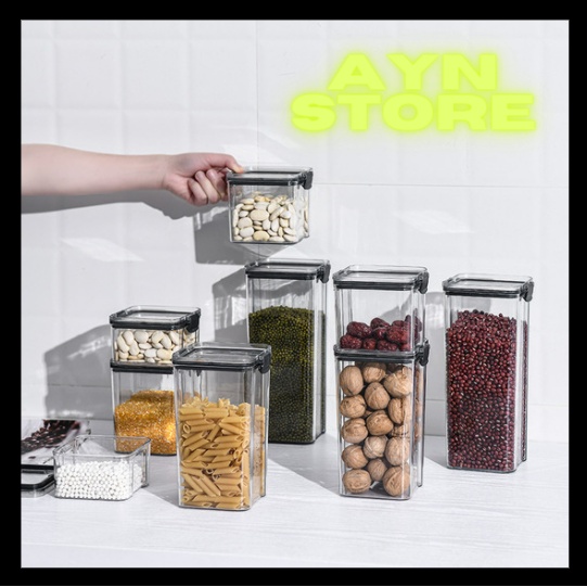 Container food storage box plastik transparent bekas makanan simpan ...