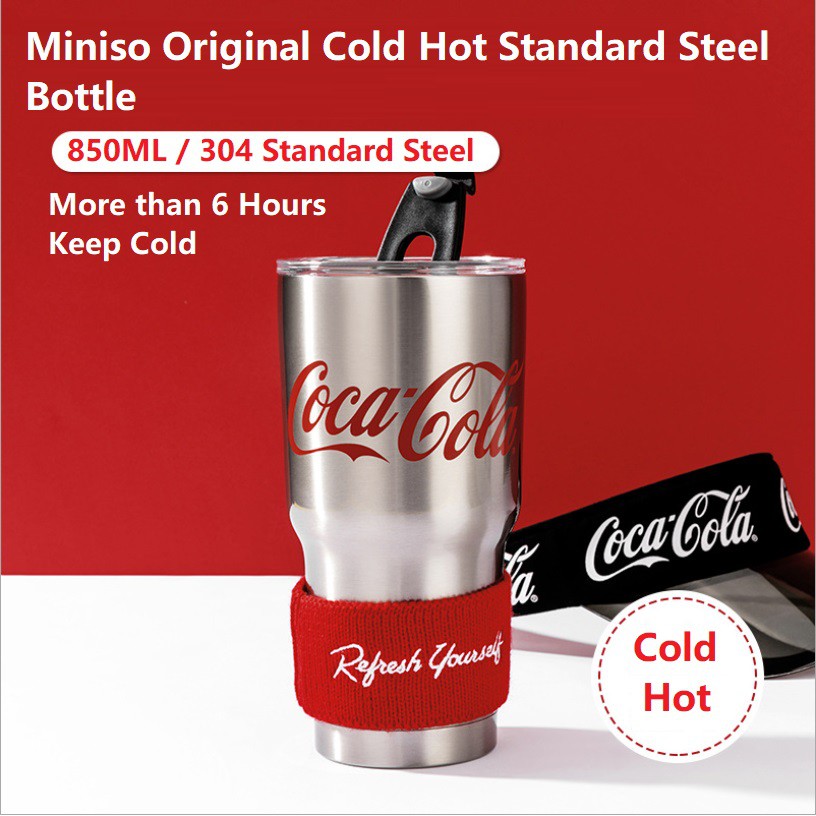 Miniso Vacuum Travel Mug Keep Cold Hot Large Straw Cup Mup Standard ...