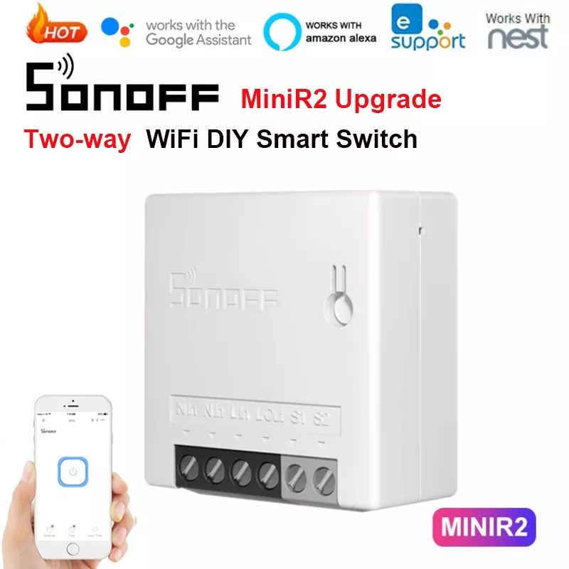 Sonoff Mini R2 Smart Switch Corpo pequeno Controle remoto Smart Panel ...