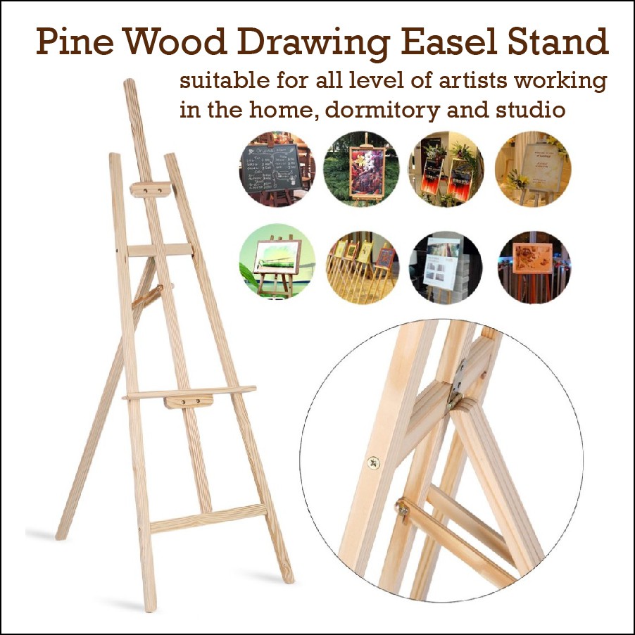 Pine Wood Easel Stand Art Sketch Drawing / Display Stand Stand ...