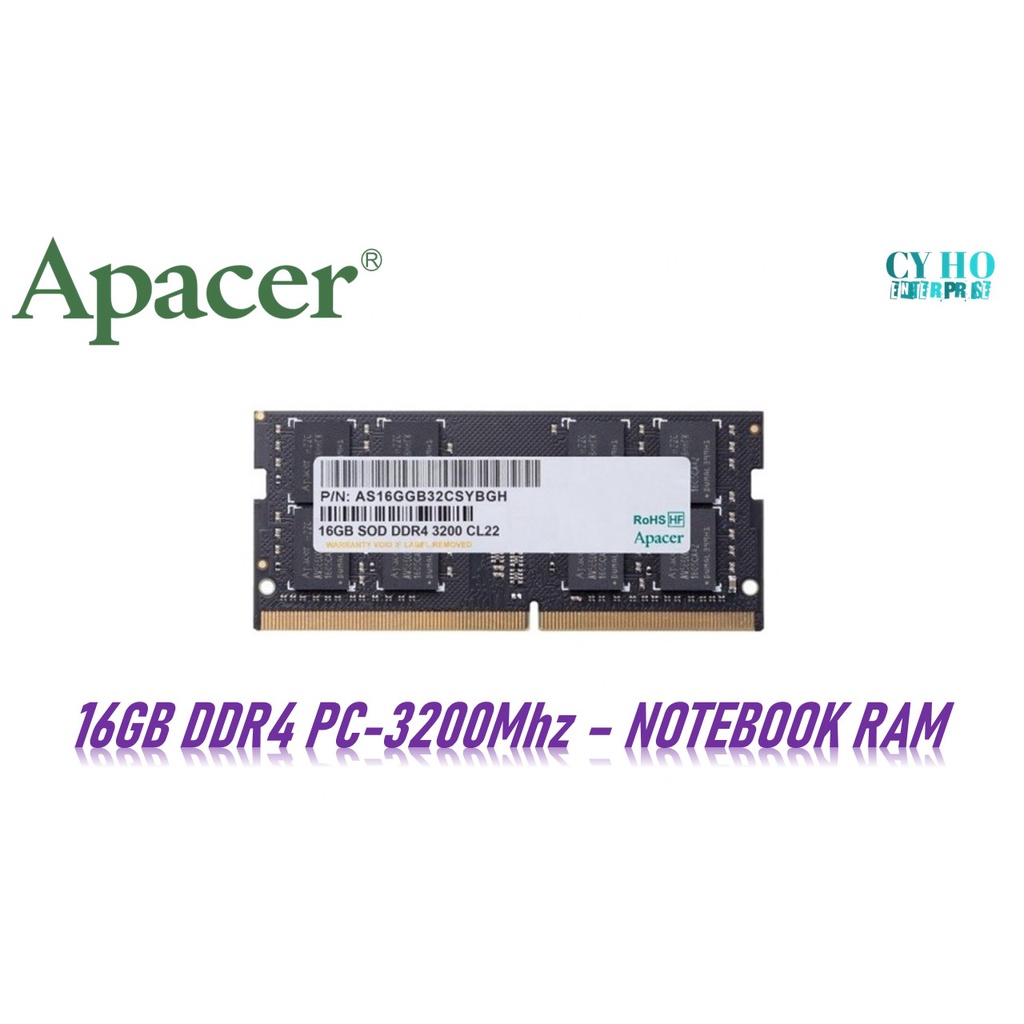 APACER - 16GB DDR4 PC-3200Mhz NOTEBOOK RAM | Shopee Malaysia