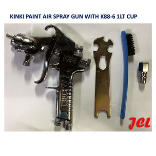 KINKI PAINT AIR SPRAY GUN WITH K88-6 1000cc CUP *Ready Stock* | Shopee ...