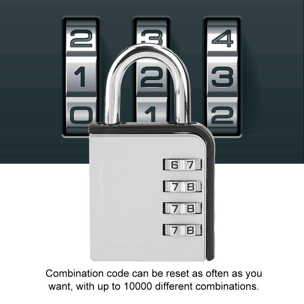 4Dial Digit Code Padlock Security Password Lock Combination | Shopee ...