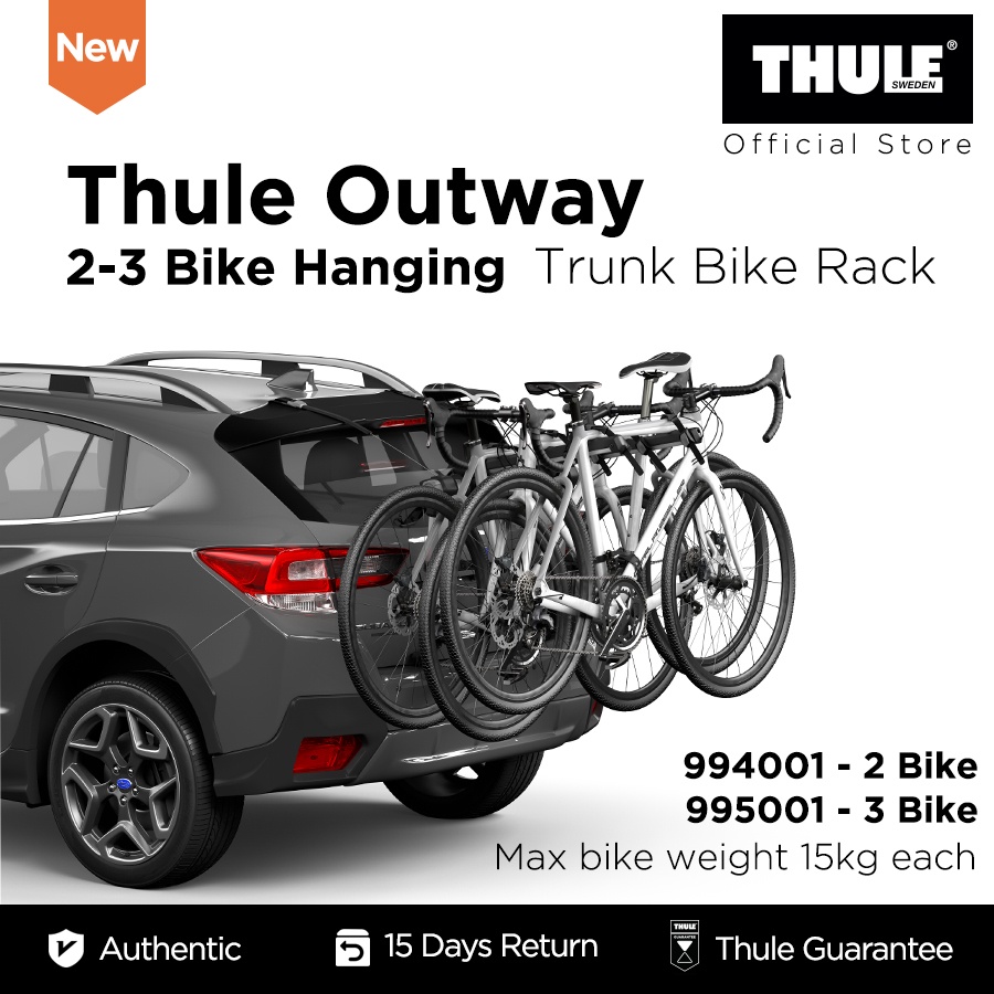 Thule OutWay 2-3 Bike Hanging 994001-995001 - Trunk Bike Rack/Bike ...