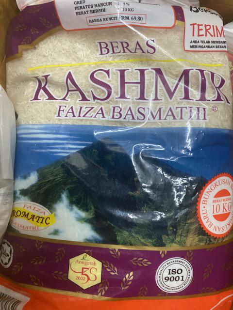 Beras Kashmir Faiza Basmathi 10kg | Shopee Malaysia