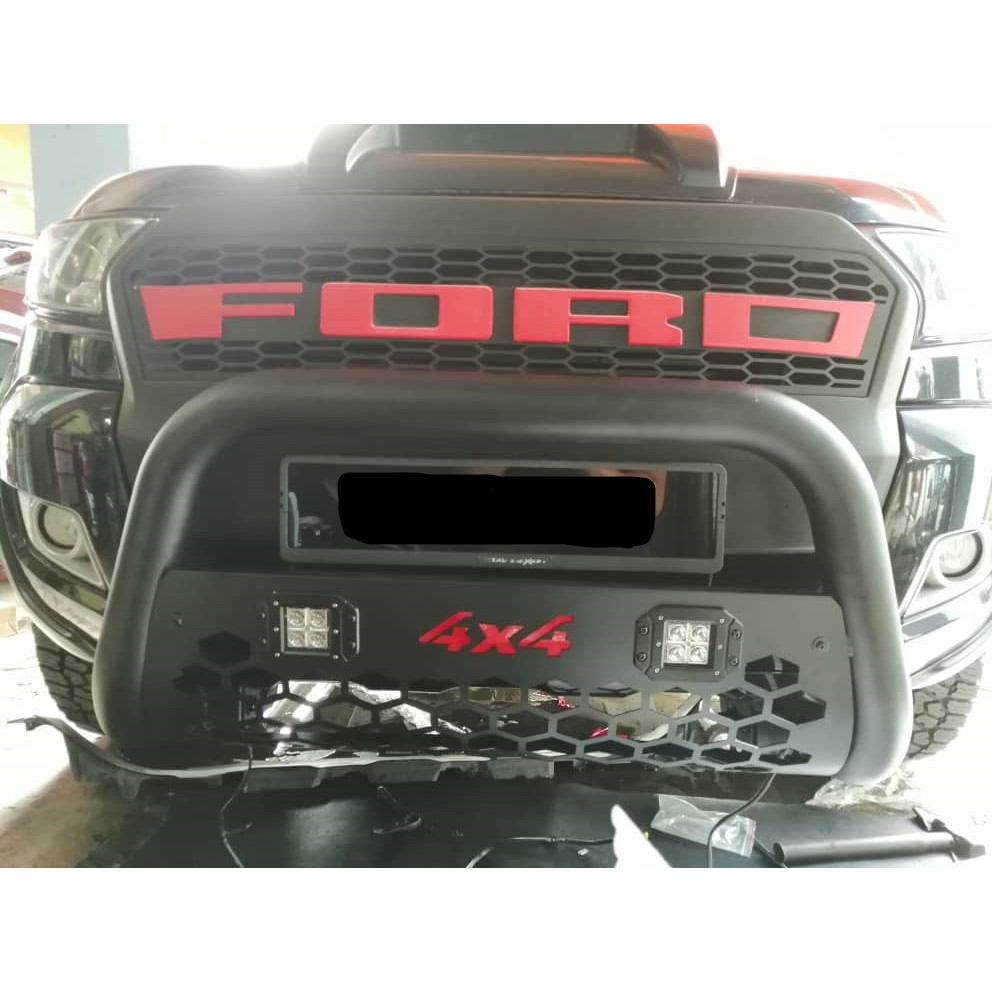 PIAK 4x4 Metal Nudge Bar Bull Bar FORD RANGER T6 T7 T8 Front Kangaroo ...