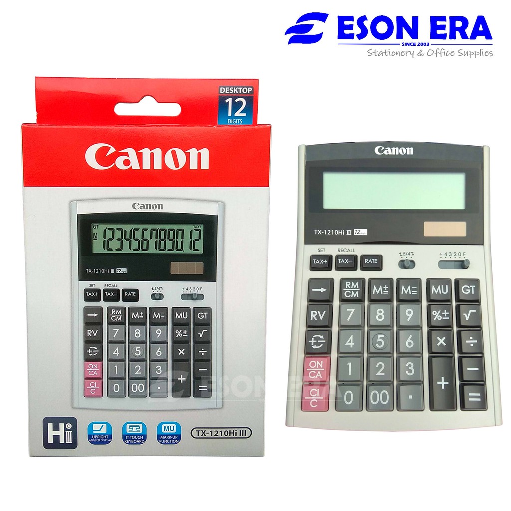 Canon Calculator 12 Digits TX-1210Hi III 100% Original | Shopee Malaysia
