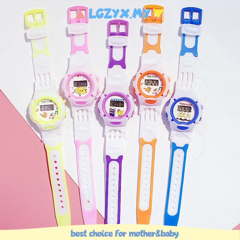 Ready Stock Electronic Cute Girl Boy Digital Watch Sport Students ...