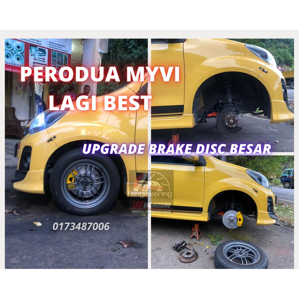 Perodua Myvi Upgrade Brake Disc Besar (front) Disc Lubang Jalur ...