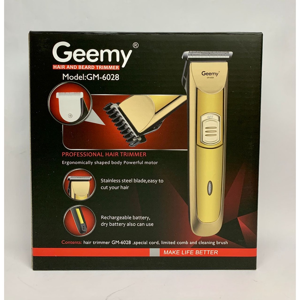 Geemy HAIR AND BEARD TRIMMER Model:GM-6028 PROFESSIONAL HAIR TRIMMER ...
