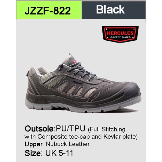 Hercules Safety Shoes Cow Leather Fiber 822 T322 SIRIM DOSH | Shopee Malaysia