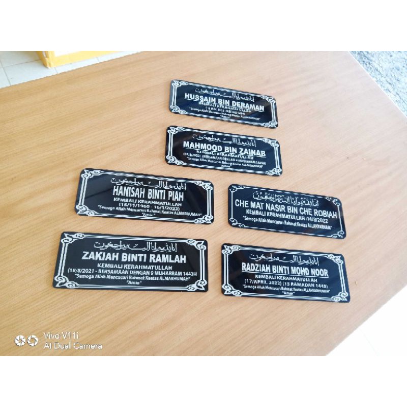papan nama kubur/tanda nama kubur/batu nisan/penanda kandang kubur ... papan nama kubur/tanda nama kubur/batu nisan/penanda kandang kubur ...