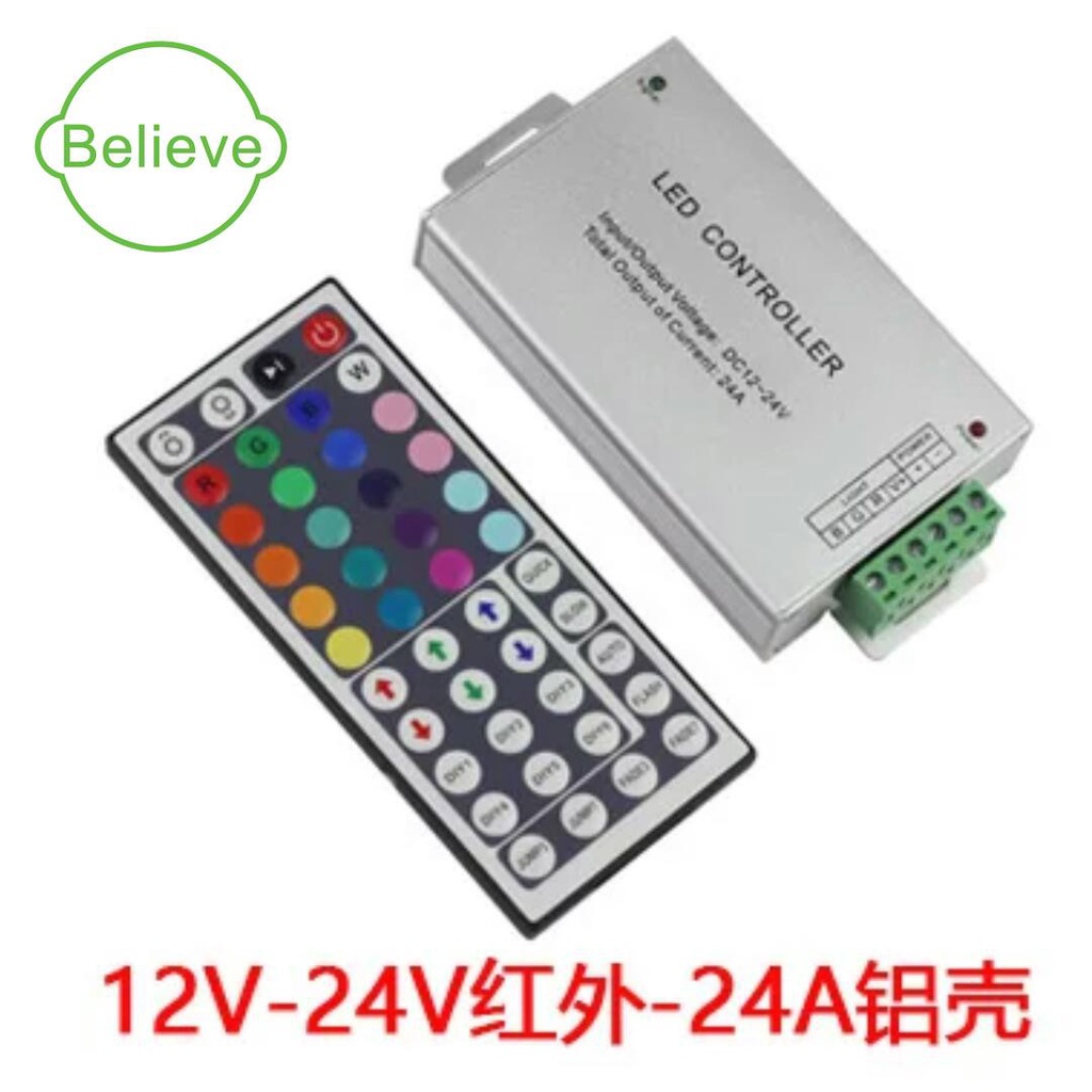 Remote Control DC12-24V 24A RGB LED Controller Aluminum shell LED ...