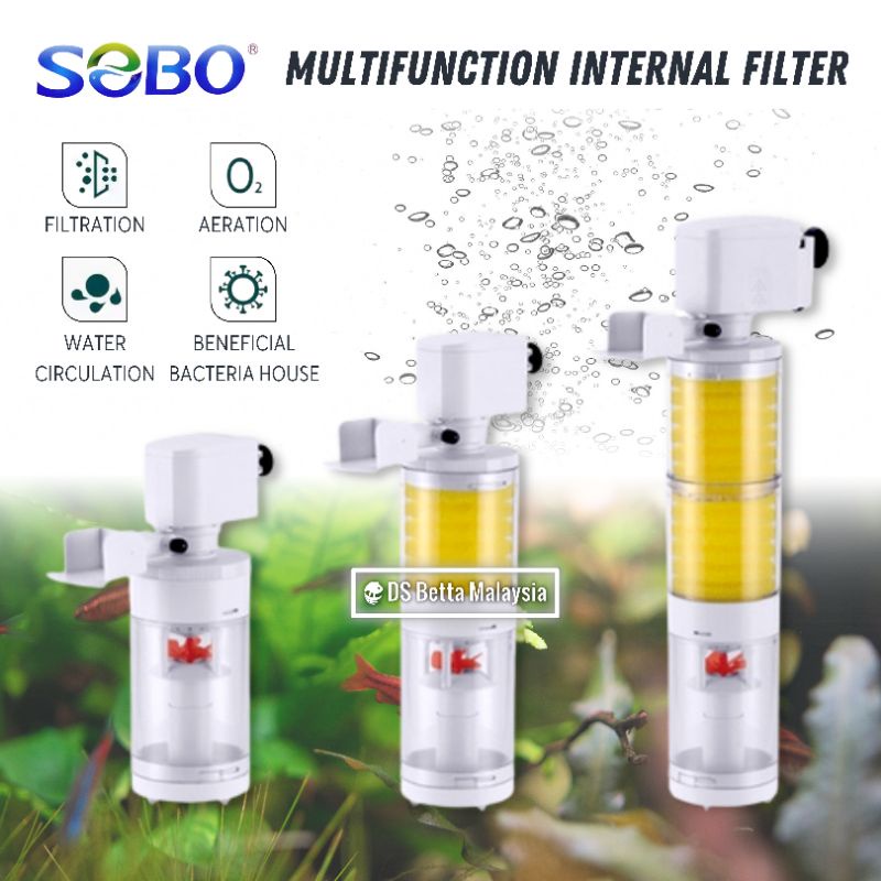 Original Sobo 4 in 1 Multifunction Aquarium Internal Filter Pump Waste ...