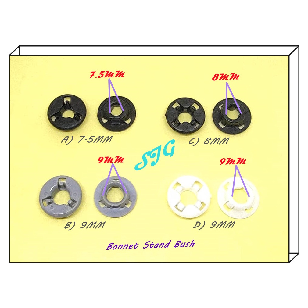 Bonnet Stand Bush for Perodua Myvi/Alza/Toyota Vios/Altis Old and New ...