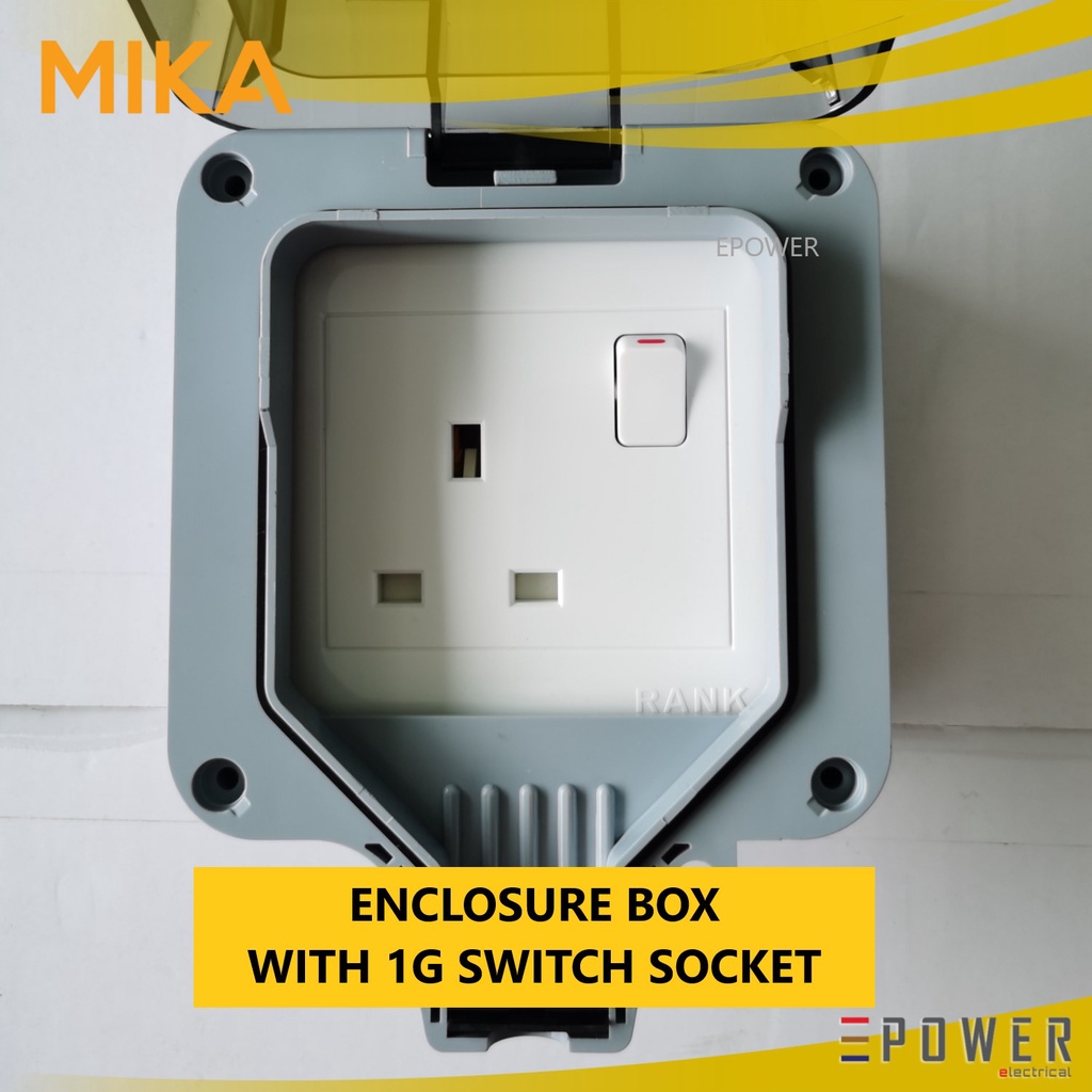 MIKA IP66 WEATHERPROOF SOCKET ENCLOSURE BOX 1G 2G | Shopee Malaysia