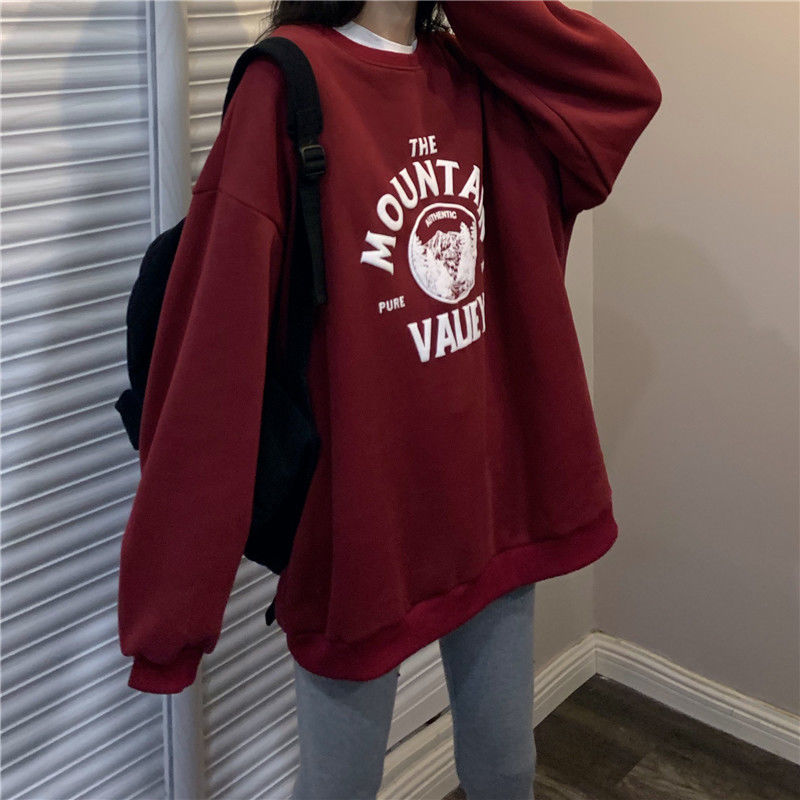 PLUS SIZE New Korean style sweatshirt loose long sleeve tshirt women ...