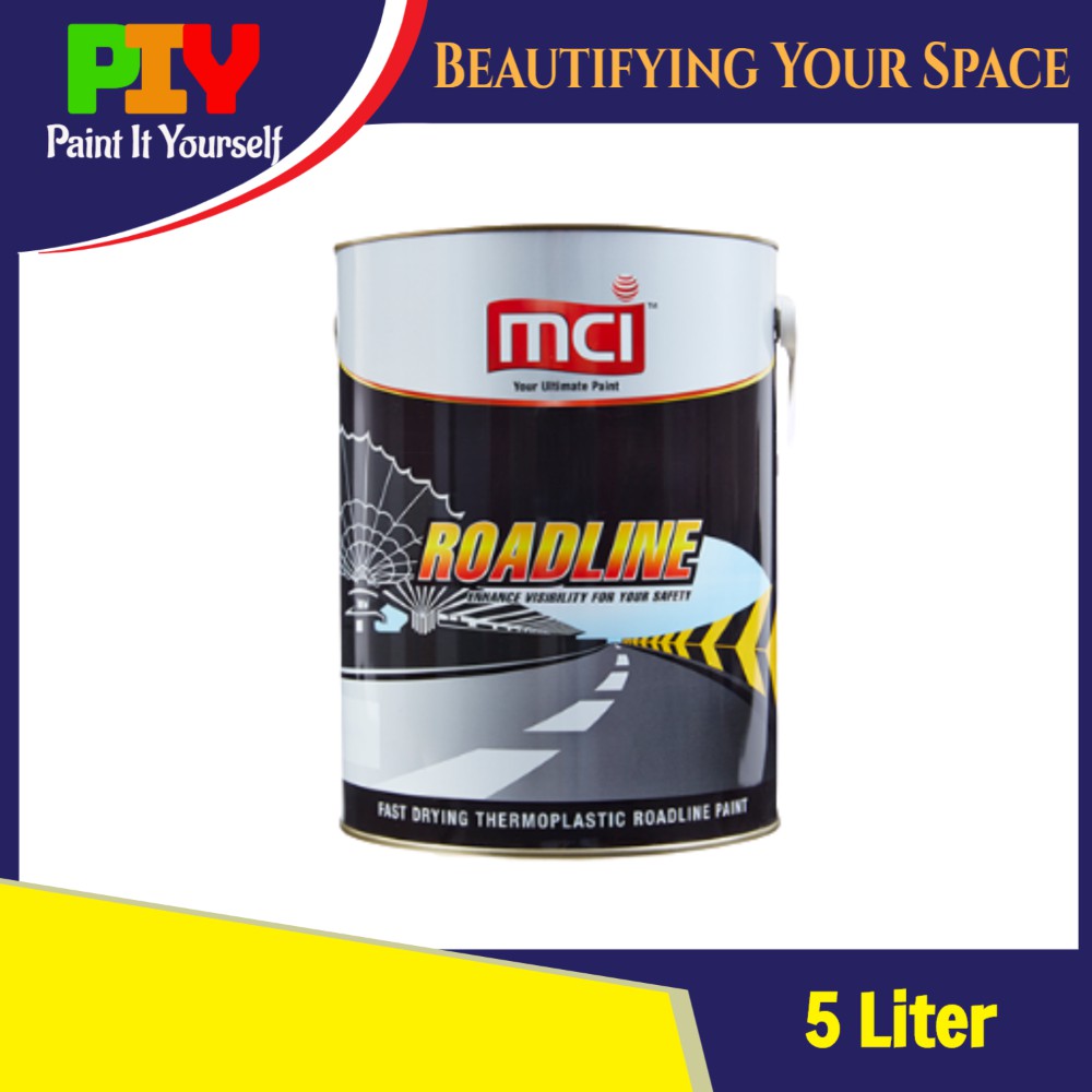 MCI Brand Road Line Paint Non Reflective Red / Blue Cat Jalan Raya 5L ...