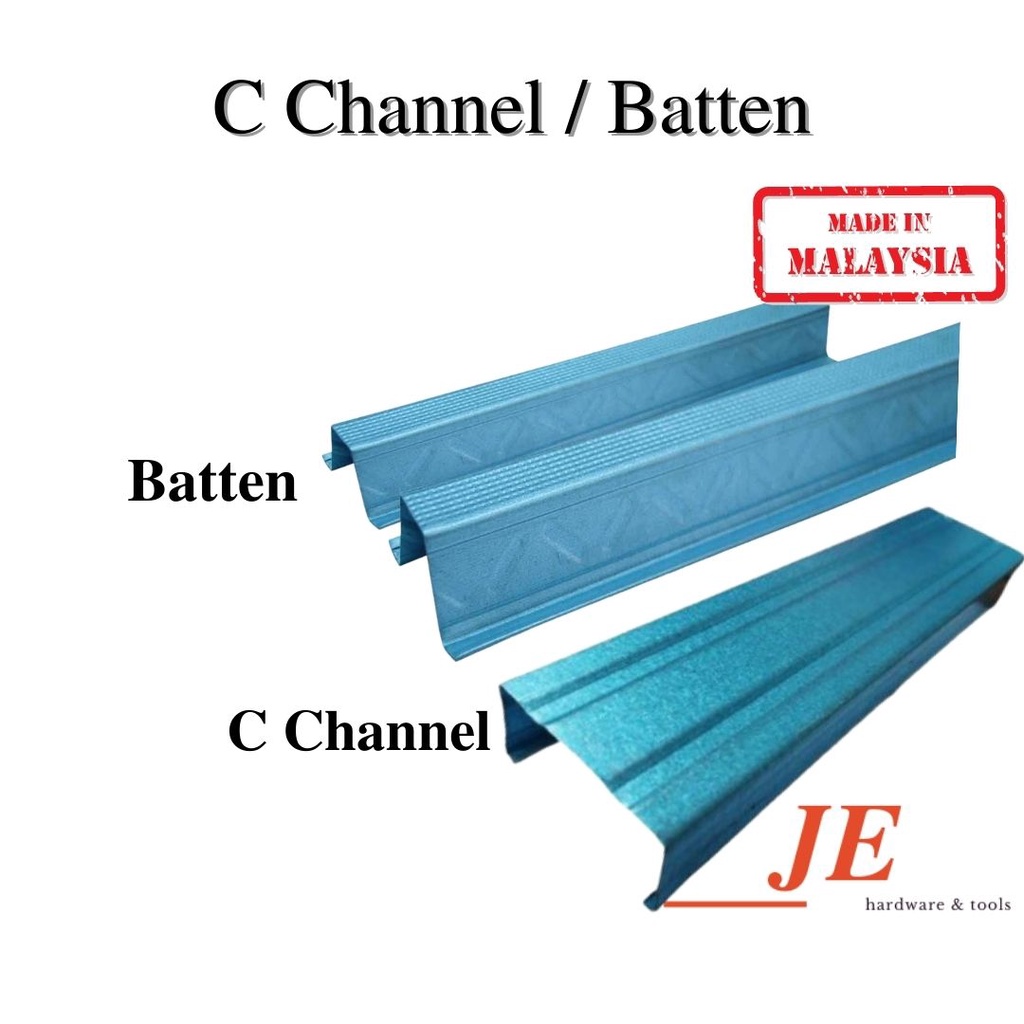 Truss C channel (0.75mm) V Batten Blue Besi Biru (0.45mm) Besi Biru ...