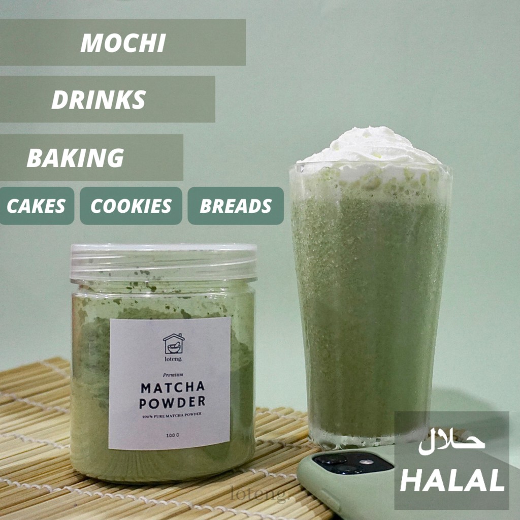 [Halal Premium] 100% Pure Shizuoka Matcha Green Tea Powder | Shopee ...