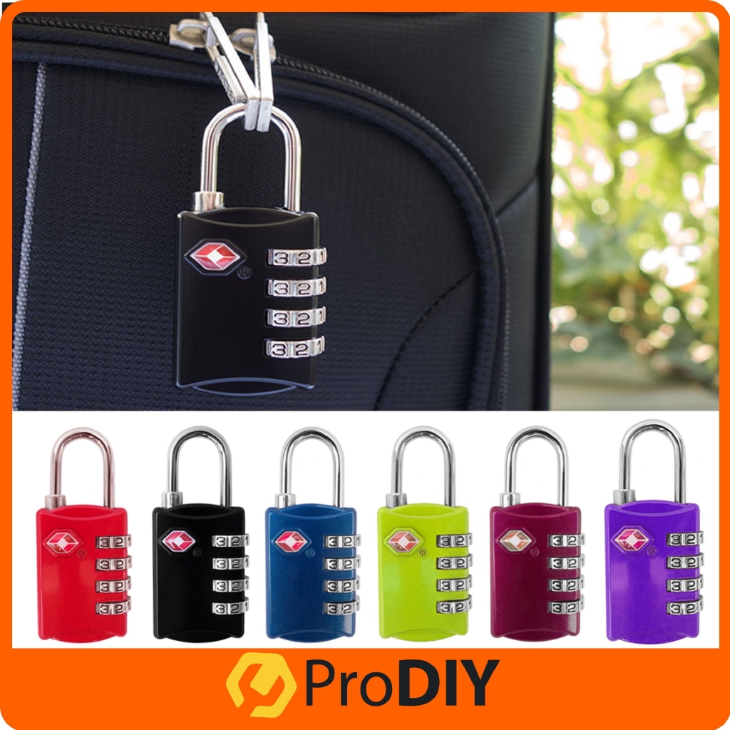 Newest Travel Safe 4 Digit Combination Steel Luggage Lock Padlocks TSA ...