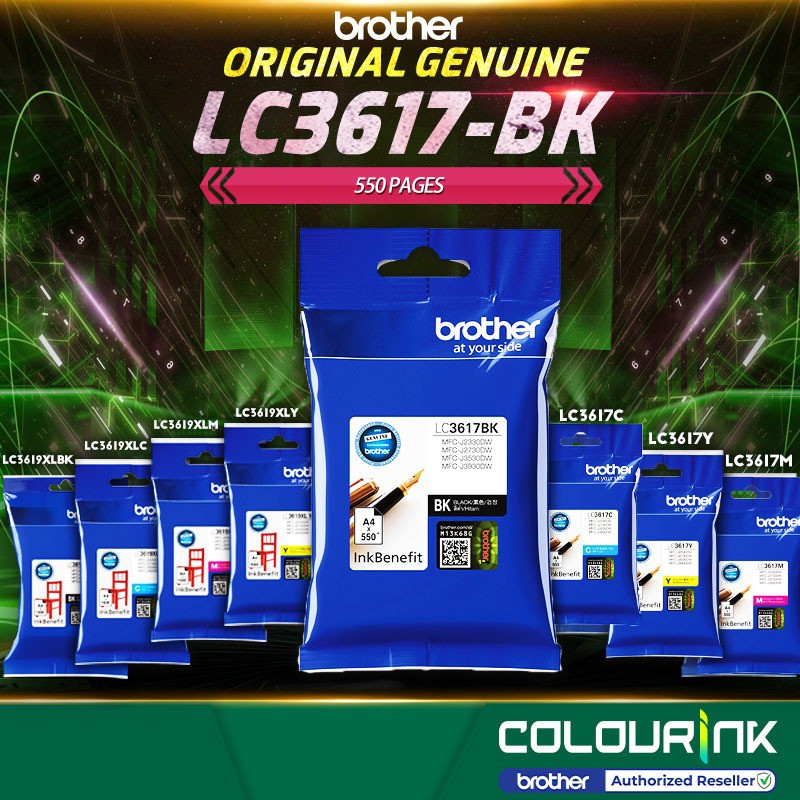 Brother LC3617 Original Black Ink Mfc-J2330dw/J2730dw/J3530dw/Mfc ...
