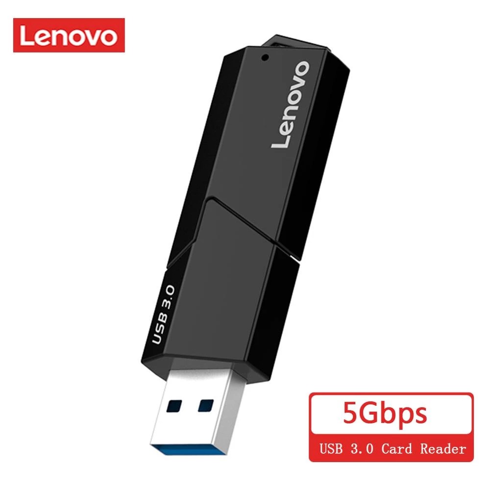 Lenovo USB Card Reader 5Gbps USB 3.0 2 in 1 SD TF Memory Cards Adapter ...