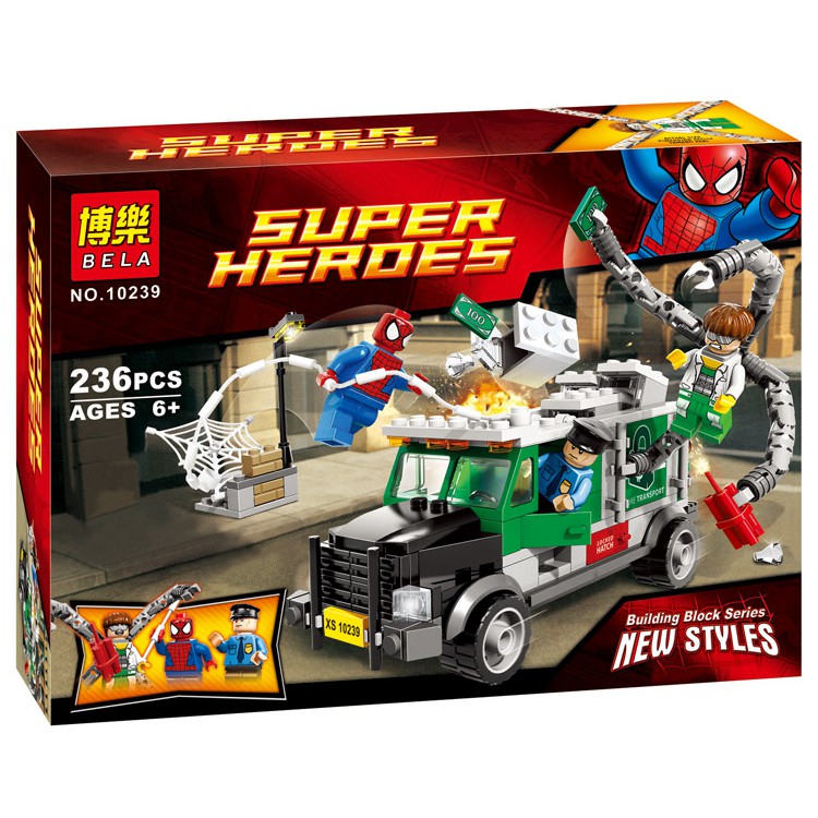 Super Heroes Spider Man Doc Ock Truck Heist 10239 LEGO Brick | Shopee ...