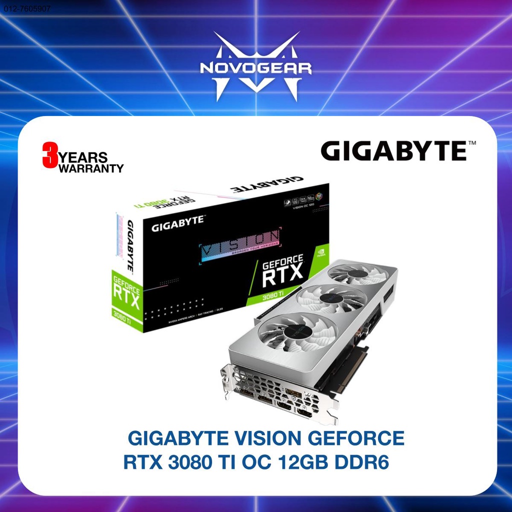 GIGABYTE VISION GEFORCE RTX 3080 TI OC 12GB DDR6(GV-N308TVISION OC-12GD ...