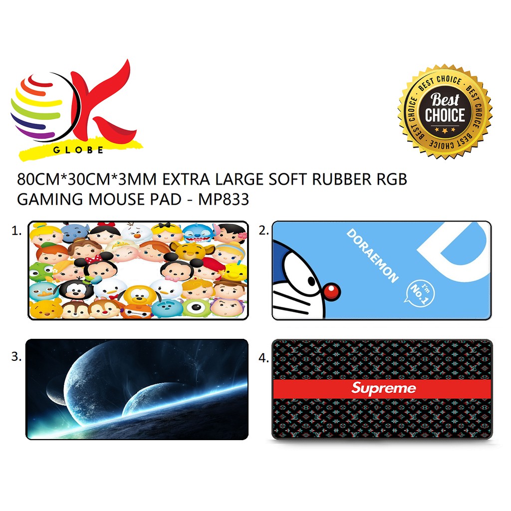 [20 MODELS] 80CM*30CM*3MM EXTRA LARGE SOFT RUBBER RGB GAMING MOUSE PAD ...