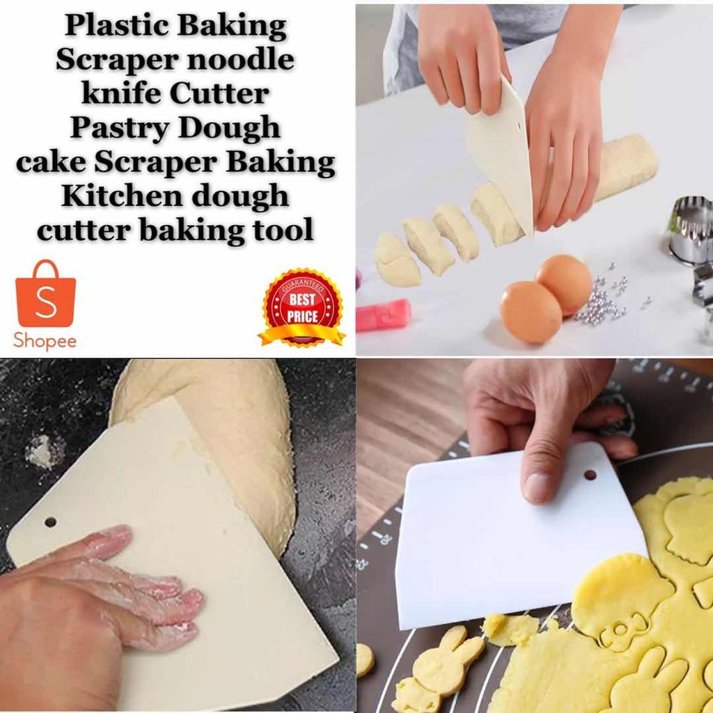 Plastic Cake Cream Spatula Dough Cutter Butter Batter Scraper Baking ...