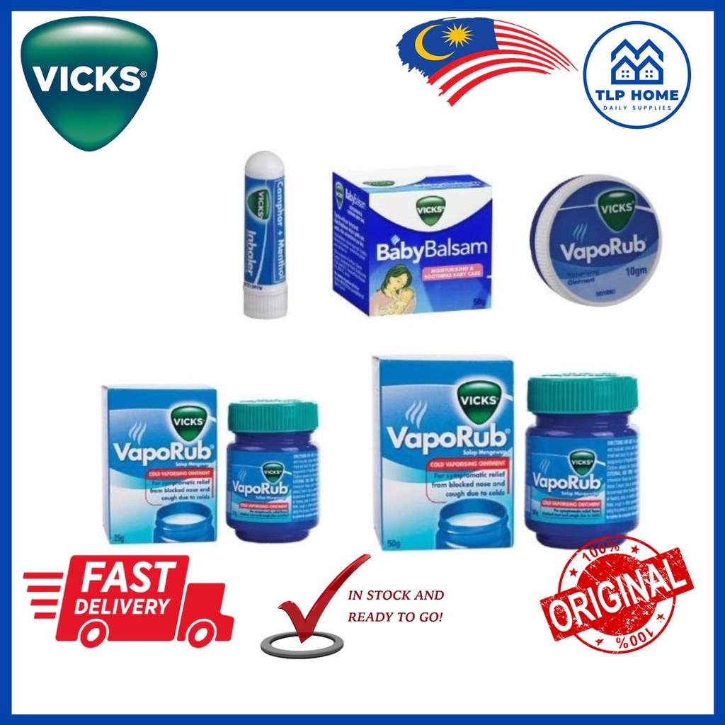 Vicks Vaporub / 10g / 25g / 50g / Vicks Inhaler 0.5ml / Baby Balsem 50g ...