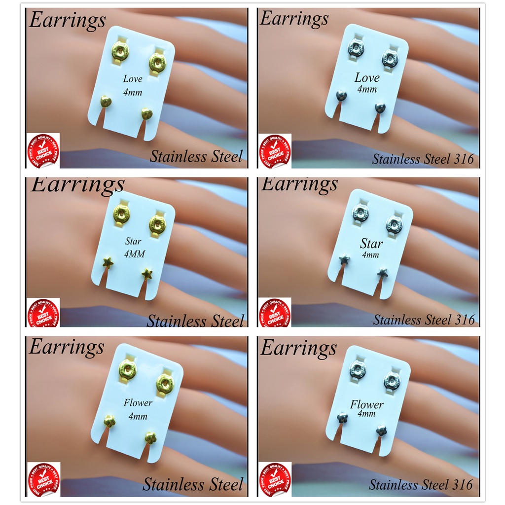 Piercing Earrings (Subang Tindik Telinga) (Stainless Steel) (Big ...