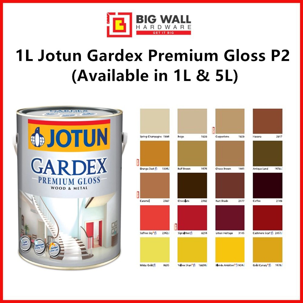 1L Jotun Gardex Premium Gloss P2 (Available in 1L & 5L) Big Wall ...
