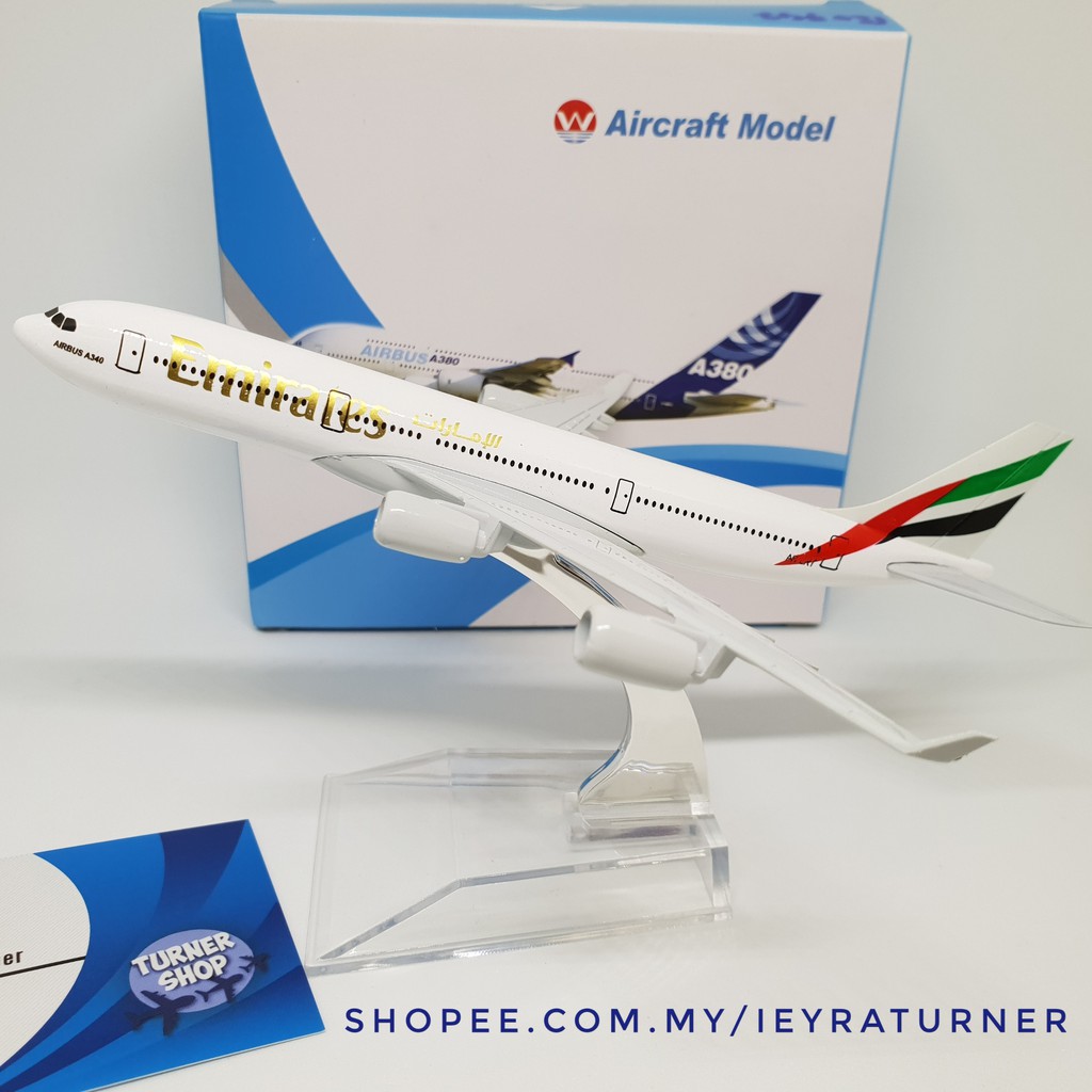 Emirates Airlines A340-600 Aircraft Model 16cm Die-cast Metal Airplane ...