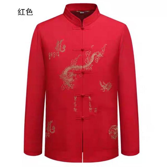 Men Samfu Traditional Costume Dragon Samfu Plus Size Chinese New Year ...
