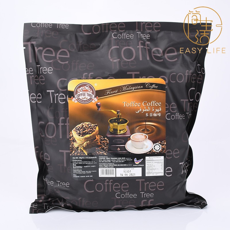 COFFEE TREE Toffee Coffee 多菲咖啡 Instant Coffee Cafe 15 sachets | Shopee ...