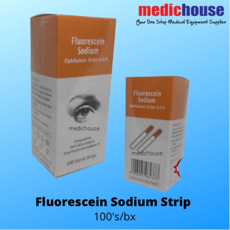 FLUORESCEIN sodium ophthalmic strips U.S.P. ( 100 sterile strips ...