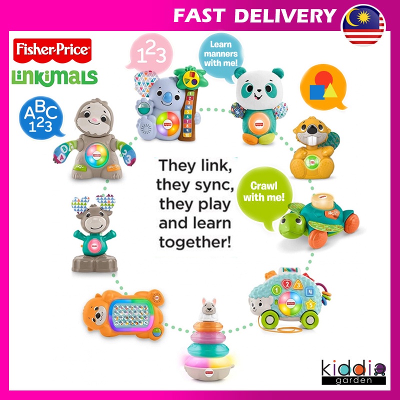 Fisher Price Linkimals A-Z Otter Smooth Move Sloth Happy Shape Hedgehog ...