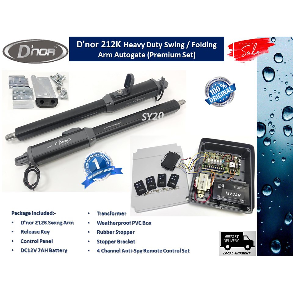 Dnor Autogate D'nor 212K 24VDC Heavy Duty Swing and Folding Arm ...