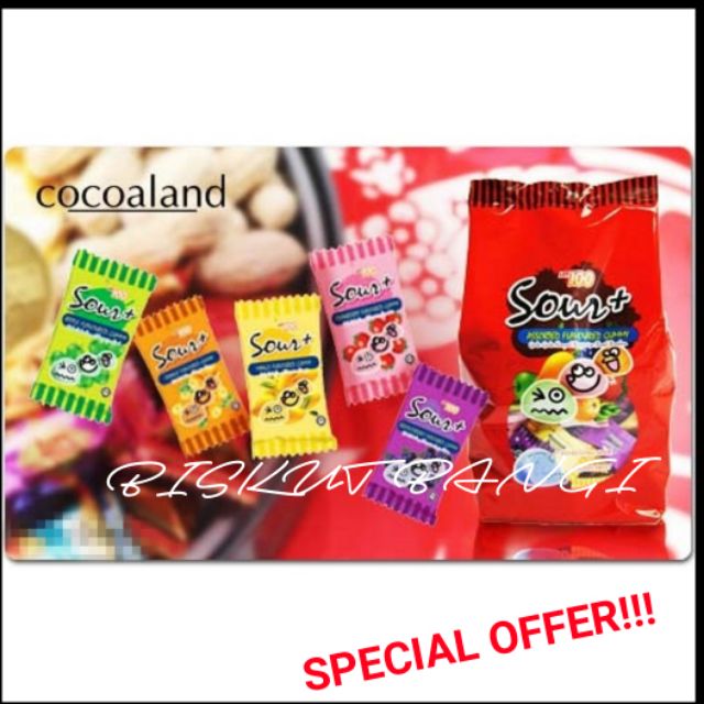 [LOT 100] COCOALAND LOT 100 SOUR PLUS ASSORTED FRUITY GUMMY CANDY 600G ...