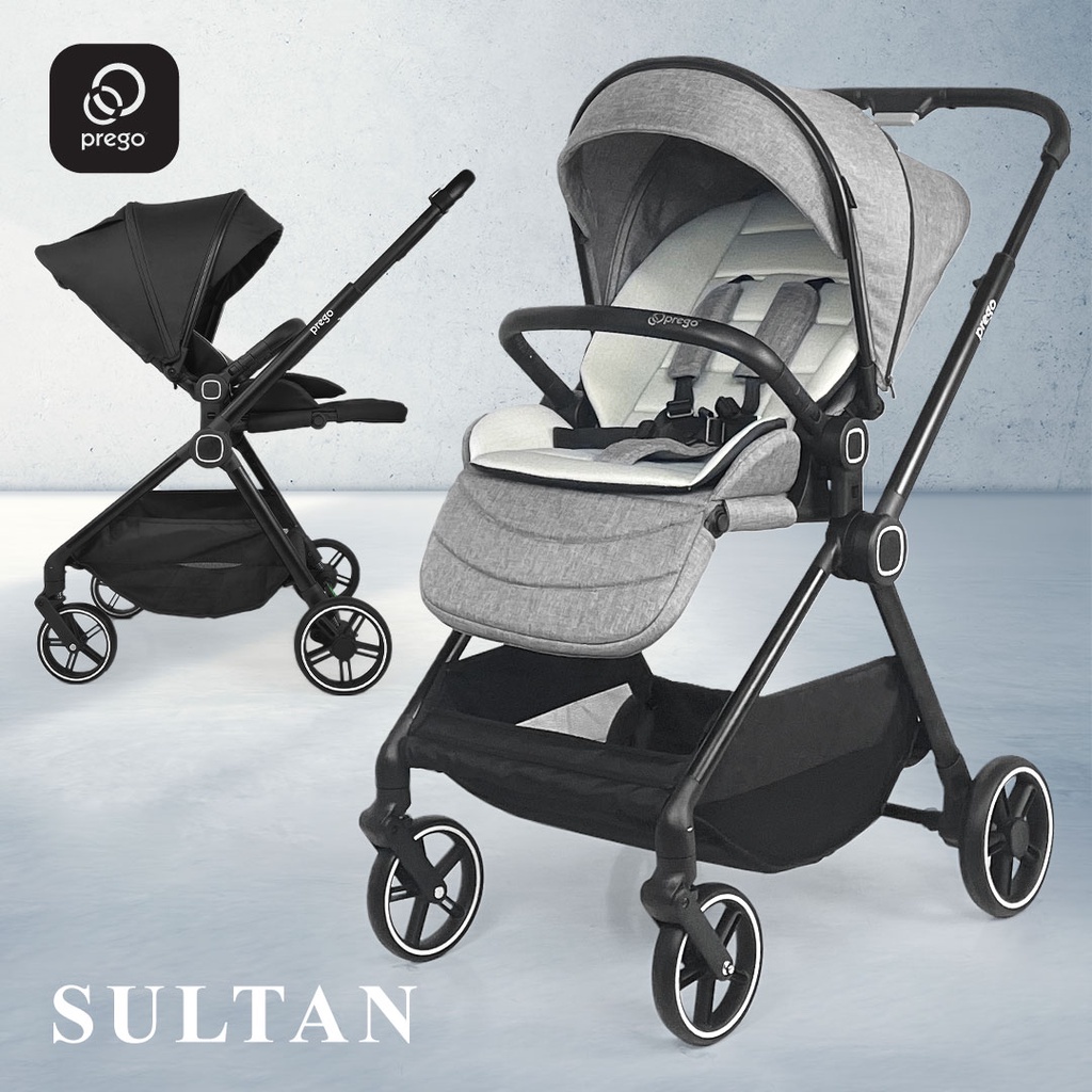 Prego Sultan Newborn Stroller Two Way Facing Push Troli For Baby Infant ...