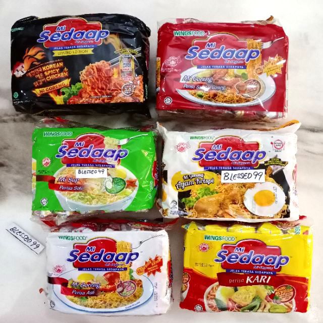 Mi Sedaap Perisa Asli ( 5 x 91g) Kari / Ayam Krispi / Perisa Spicy ...
