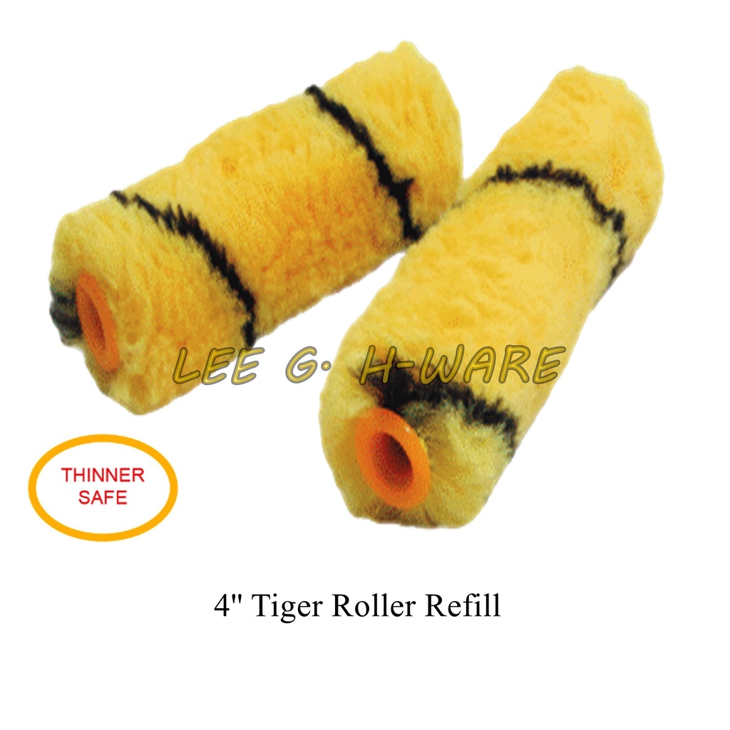 4'' Tiger Roller Refill I Paint Roller Refill I 4'' Yellow Black Stripe ...