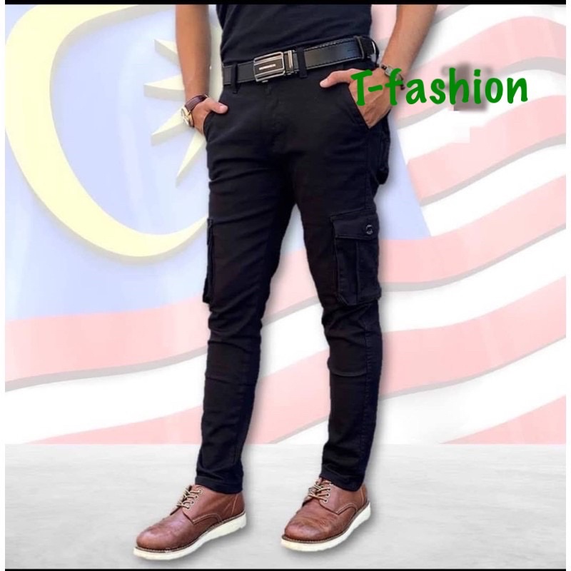 Seluar Kargo Slack 6 Poket Kain Tebal Cargo Pant Multi Pocket Seluar ...